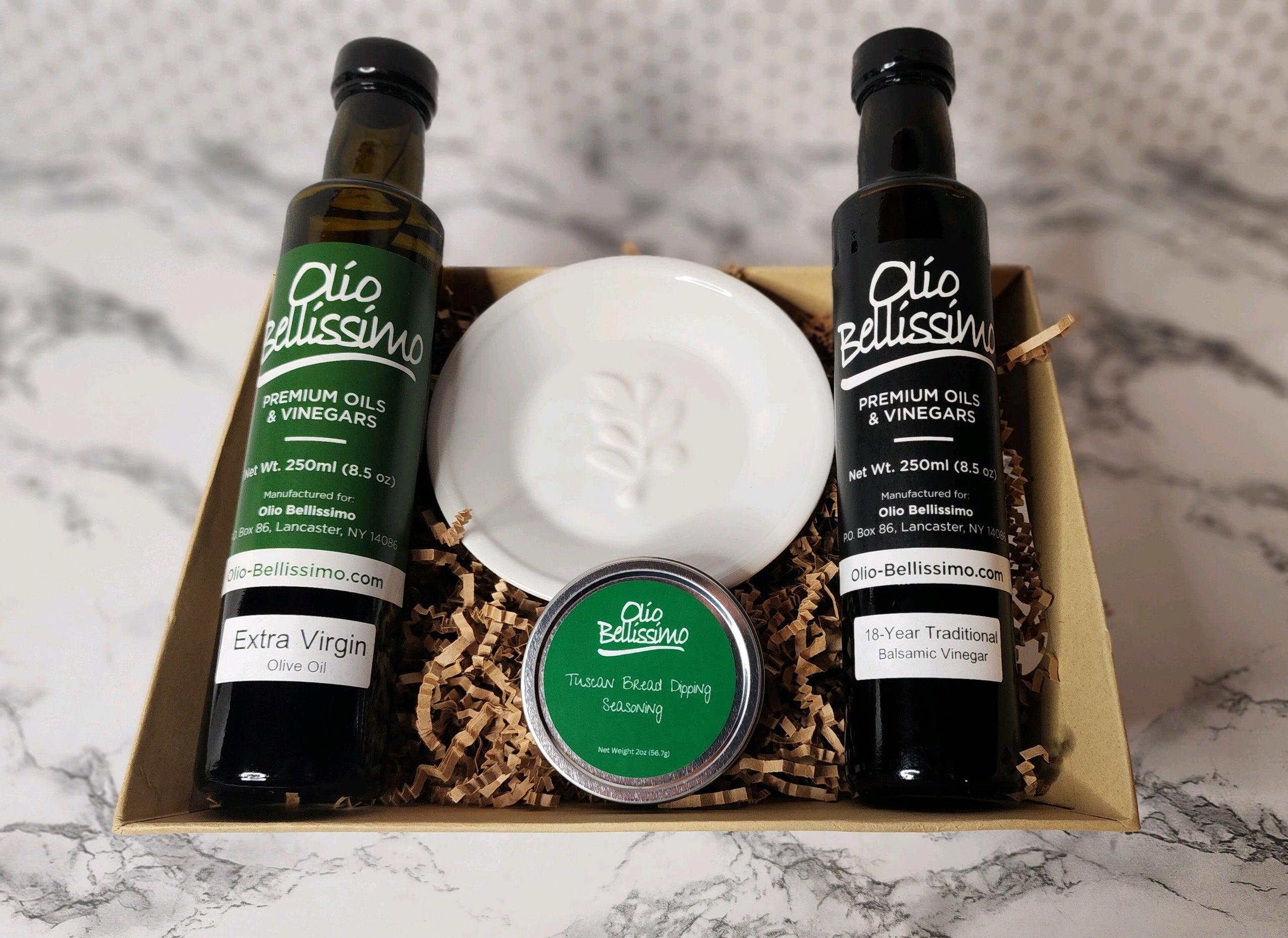 Oil and Vinegar Dipping Gift Basket | Olio Bellissimo
